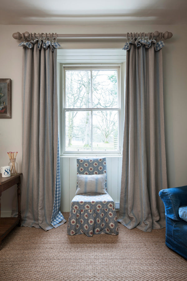 Vintage Check Linen / Old Blue - Inchyra